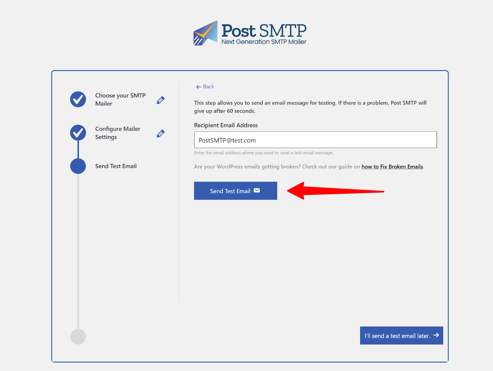 MailerSend with Post SMTP