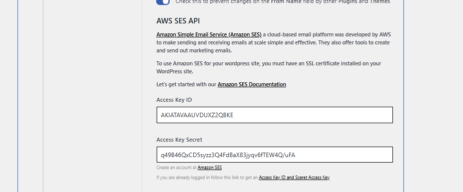 Amazon SES – Post SMTP